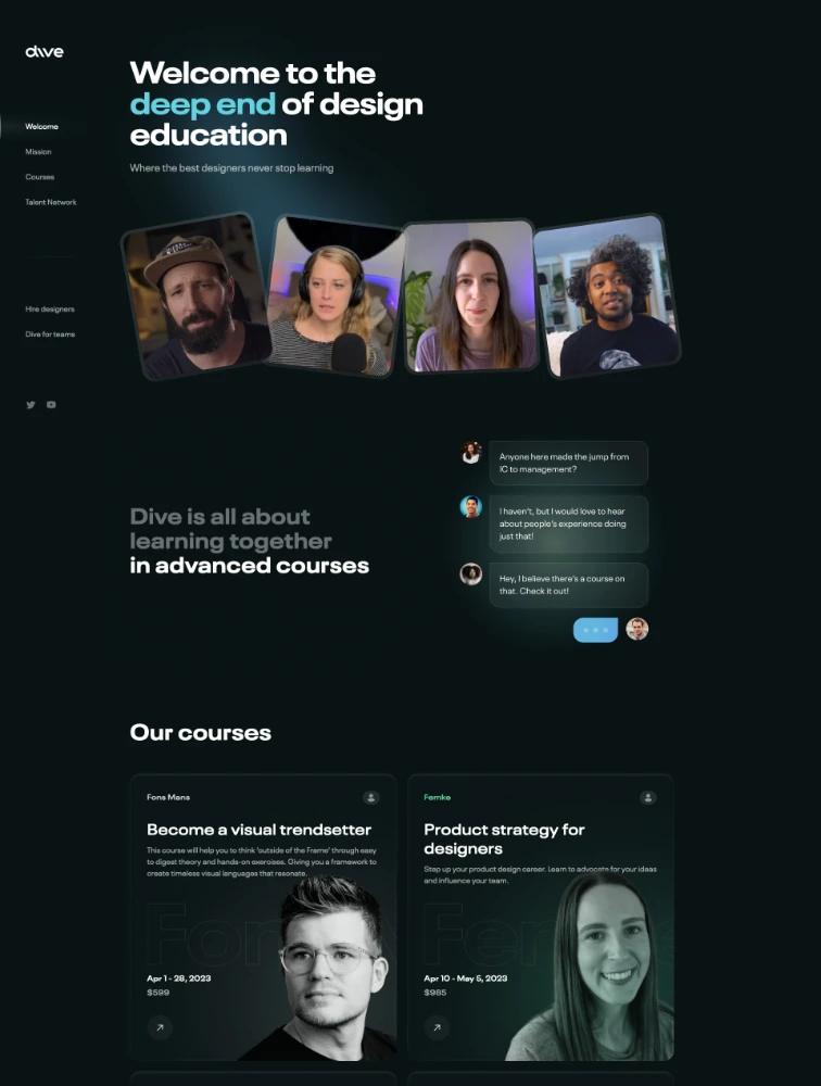 Dive website design - Lapa Ninja