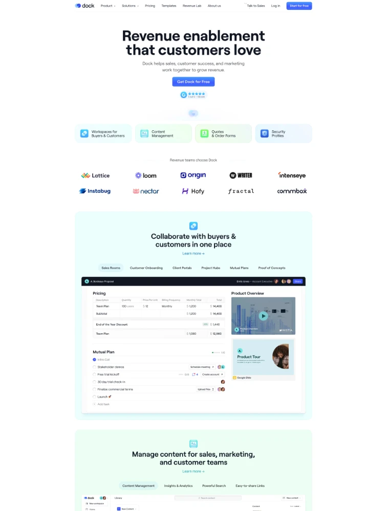 Dock - Website Showcase | Lapa Ninja