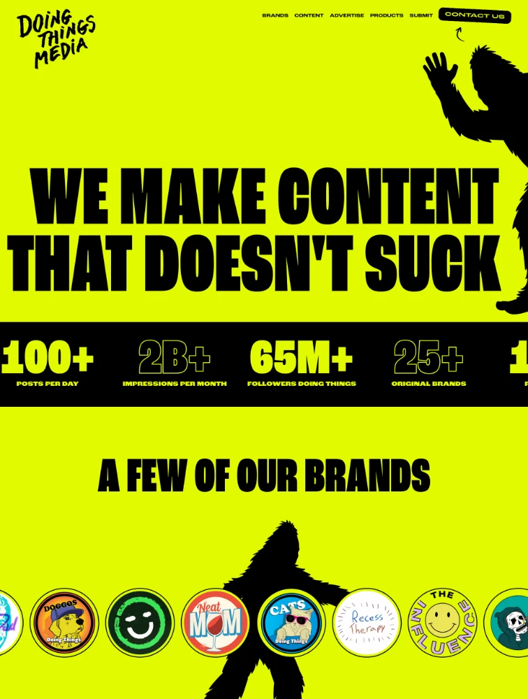 Doing Things Media website design - Lapa Ninja