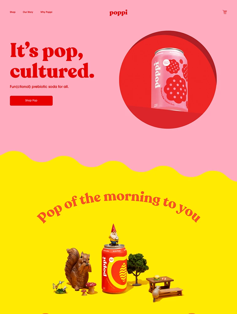 Poppi website design - Lapa Ninja