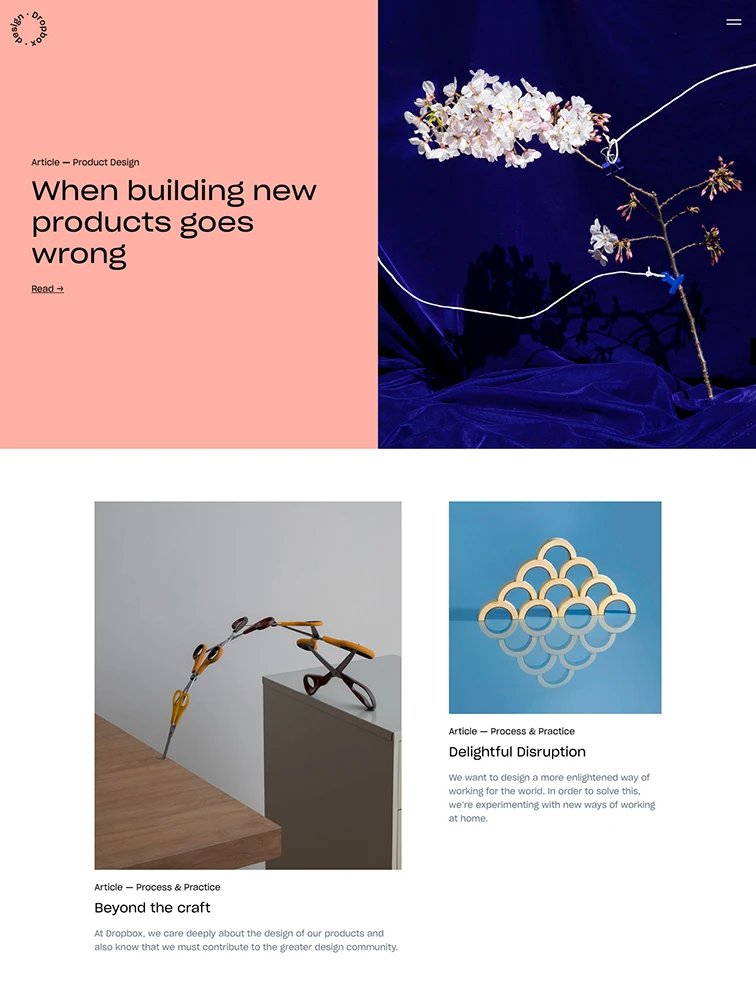 Dropbox Design website design - Lapa Ninja