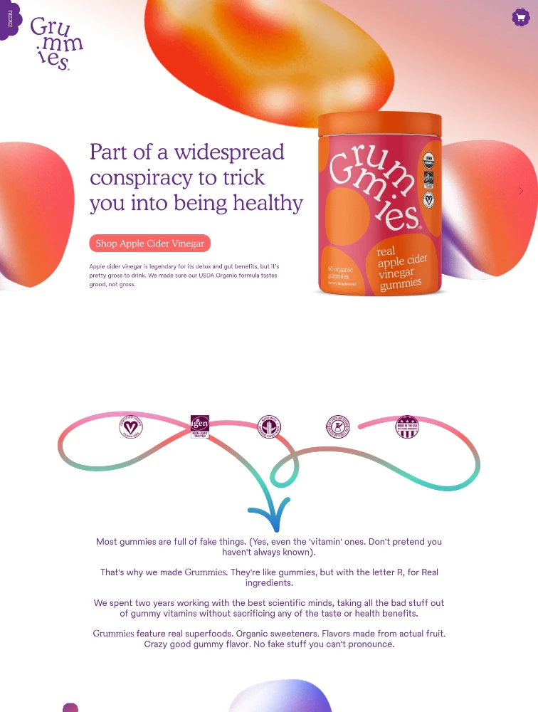 Grummies - Website Showcase | Lapa Ninja