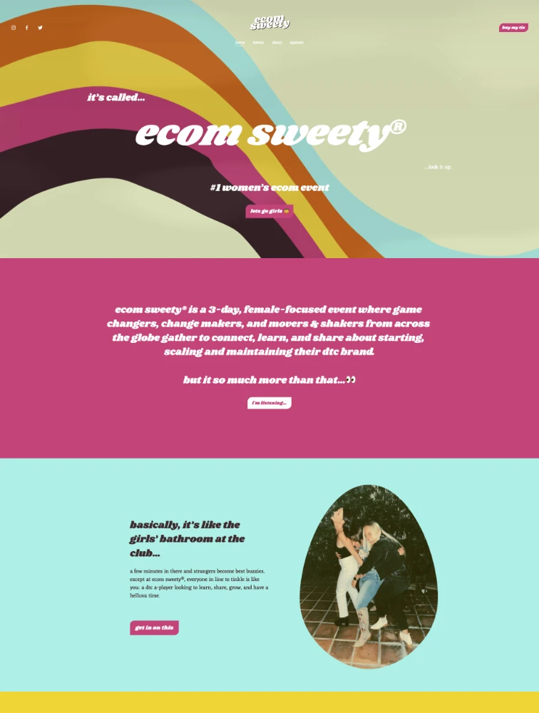 ecom sweety website design - Lapa Ninja