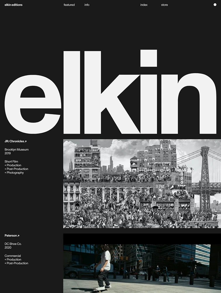 Elkin Editions website design - Lapa Ninja