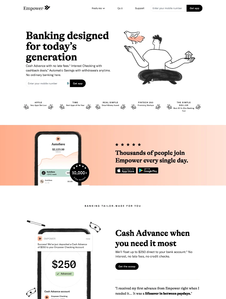 Empower website design - Lapa Ninja