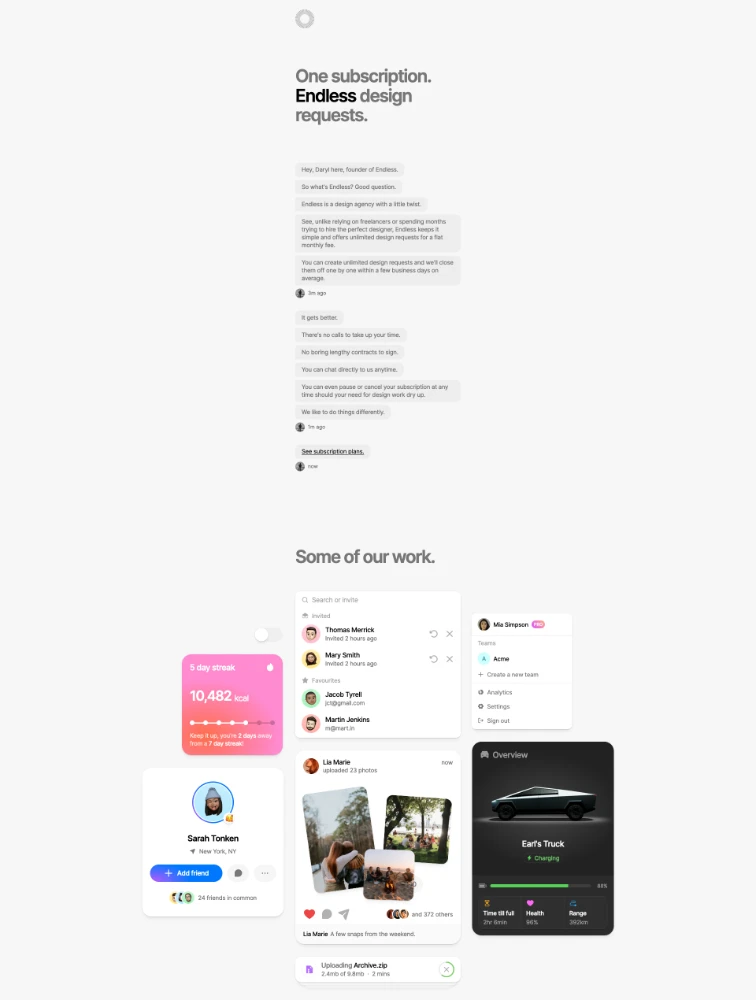 Endless website design - Lapa Ninja