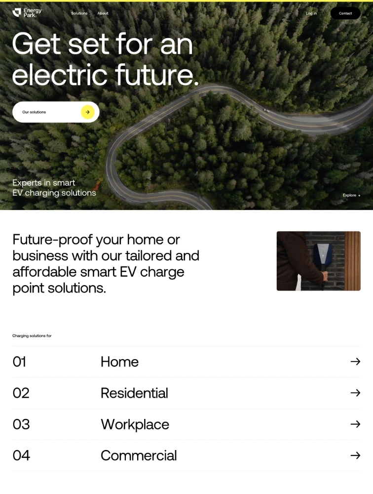 Energy Park website design - Lapa Ninja