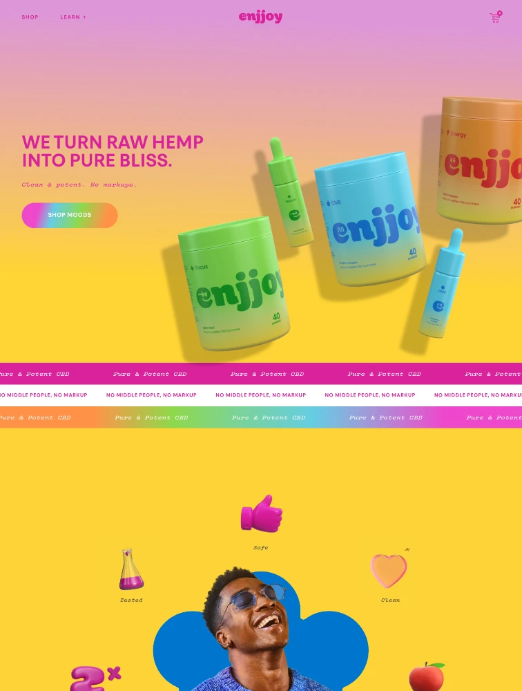 Enjjoy website design - Lapa Ninja