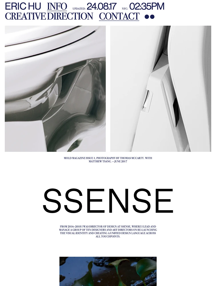 Eric Hu website design - Lapa Ninja