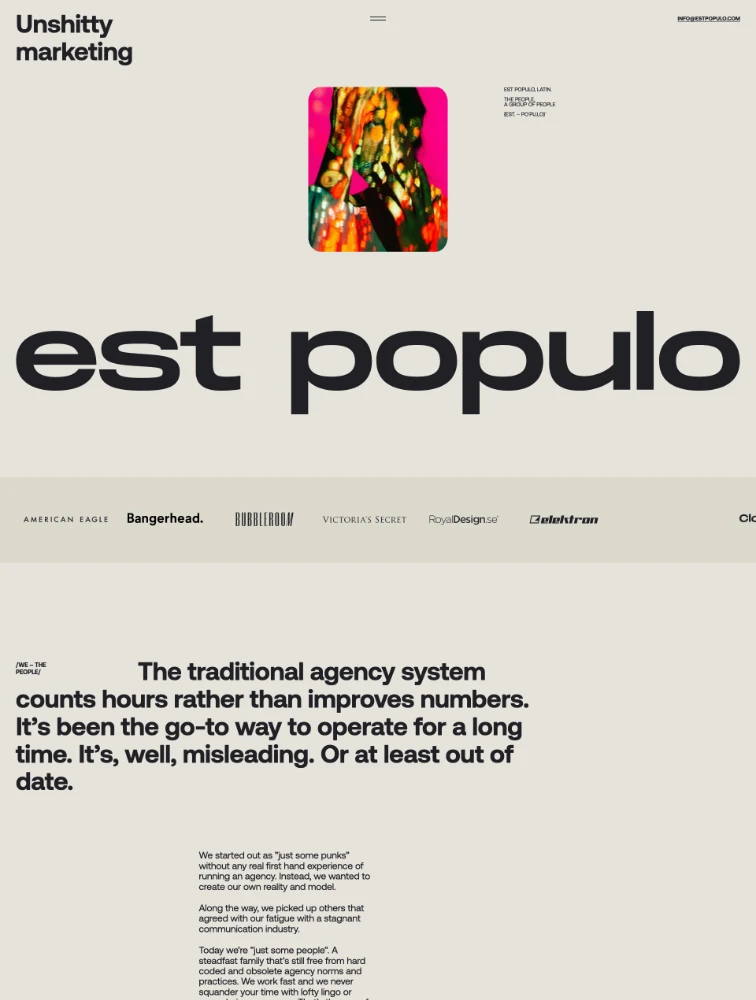 EST POPULO website design - Lapa Ninja