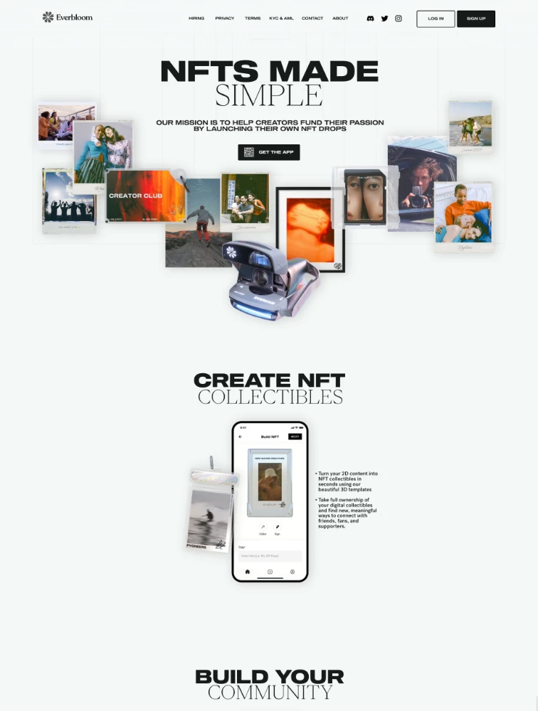 Everbloom App website design - Lapa Ninja