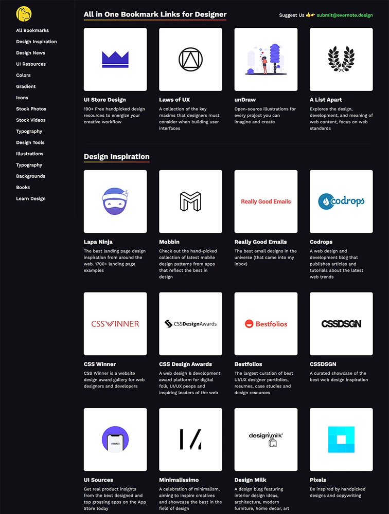 Evernote Design website design - Lapa Ninja
