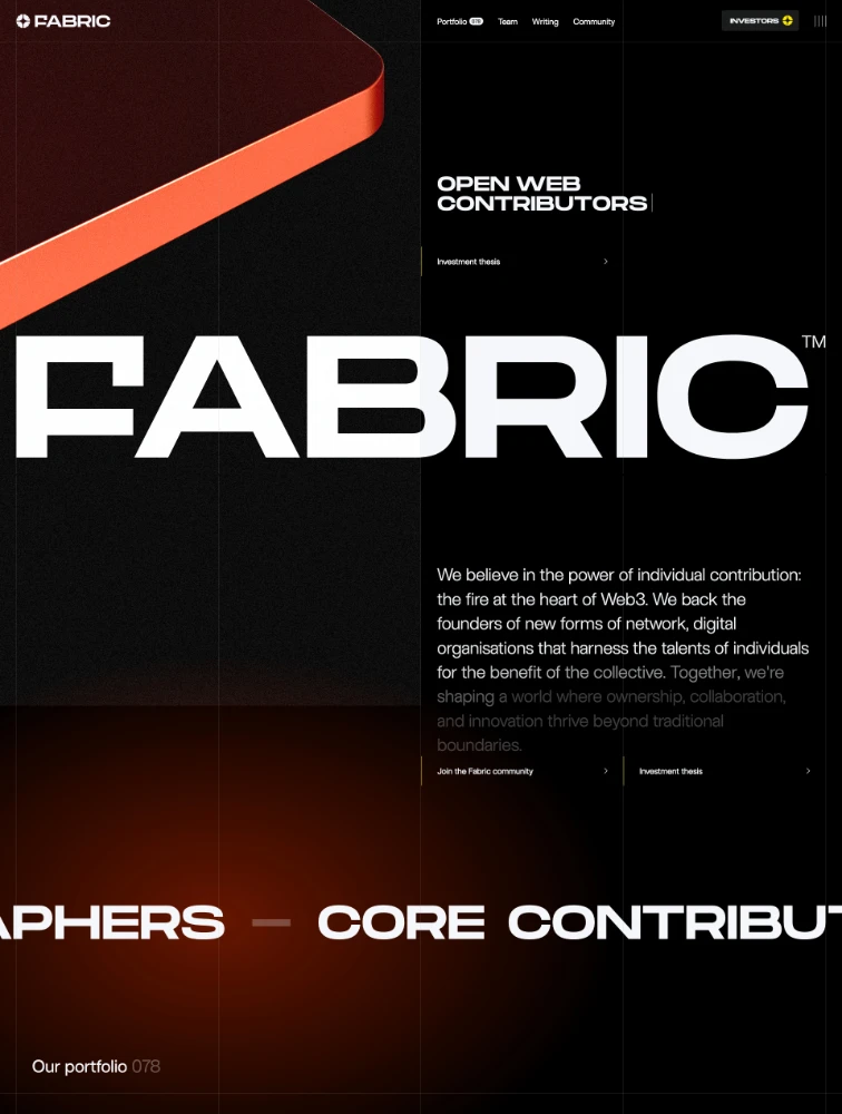 FABRIC website design - Lapa Ninja