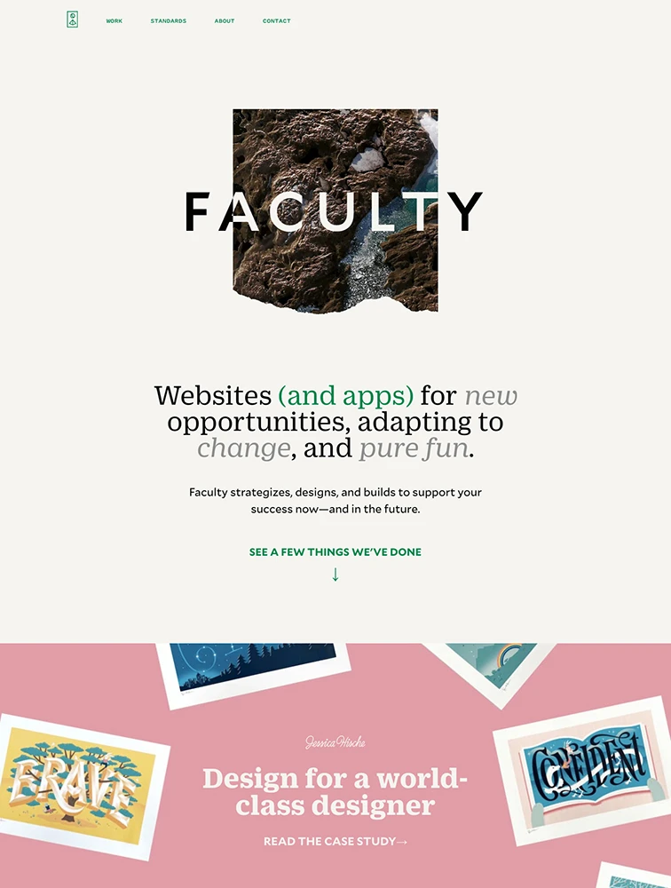Faculty website design - Lapa Ninja