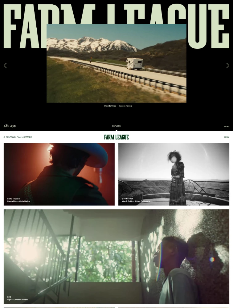 Farm League website design - Lapa Ninja