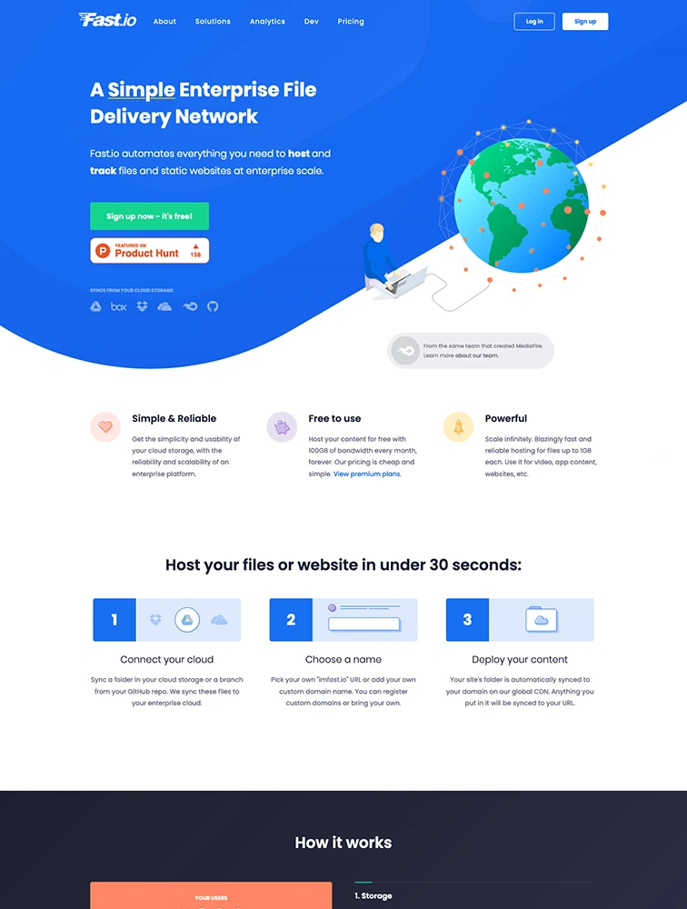 Fast.io website design - Lapa Ninja