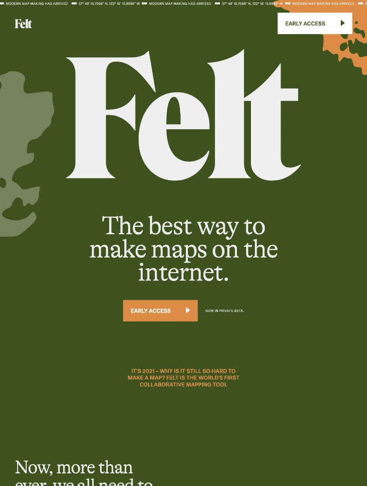 Felt website design - Lapa Ninja