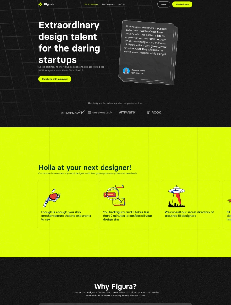 Figura website design - Lapa Ninja