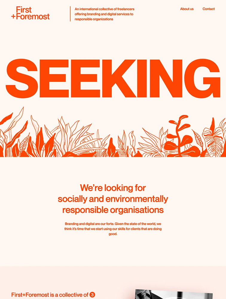 First and Foremost website design - Lapa Ninja