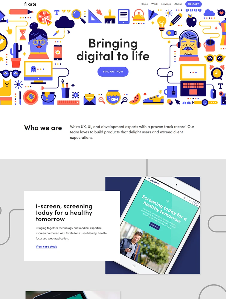 Fixate website design - Lapa Ninja