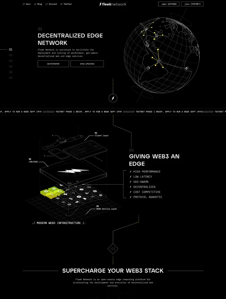 Fleek Network website design - Lapa Ninja