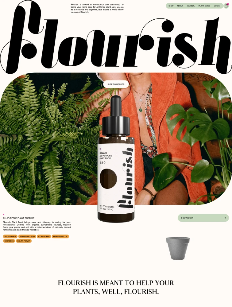 Flourish website design - Lapa Ninja