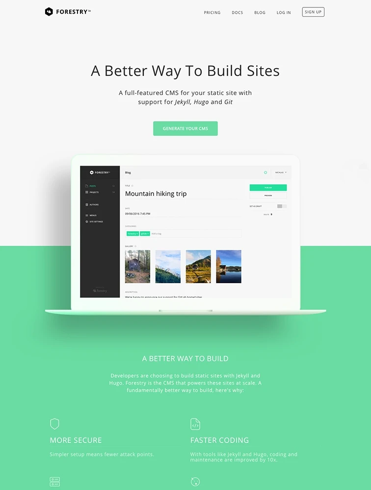 Forestry website design - Lapa Ninja