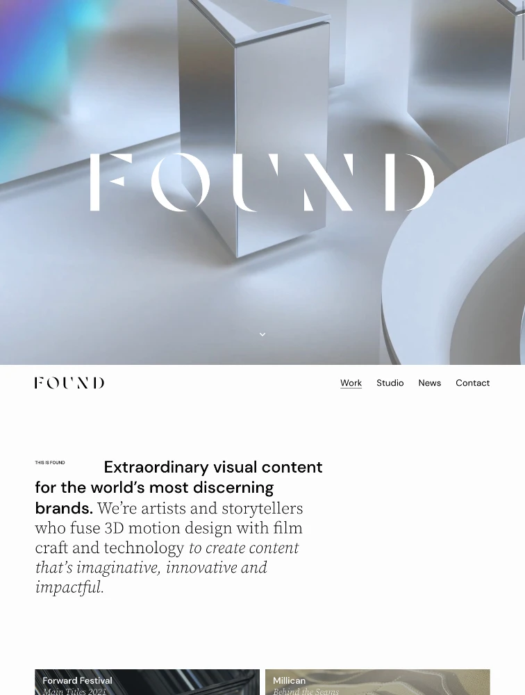 Found website design - Lapa Ninja