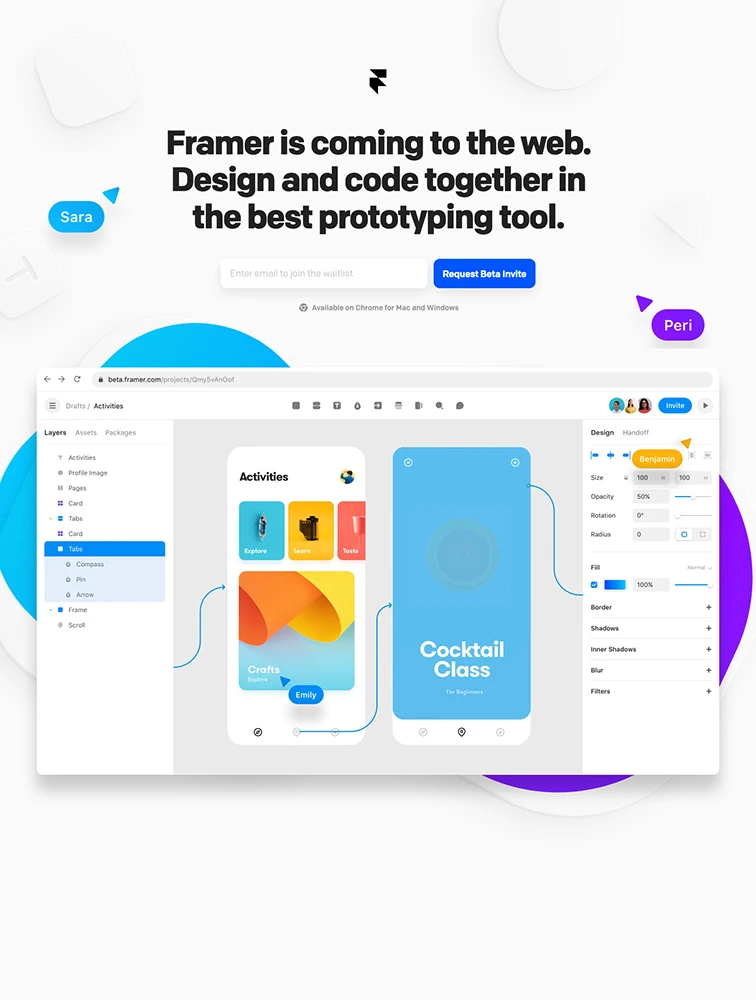 Framer Web website design - Lapa Ninja
