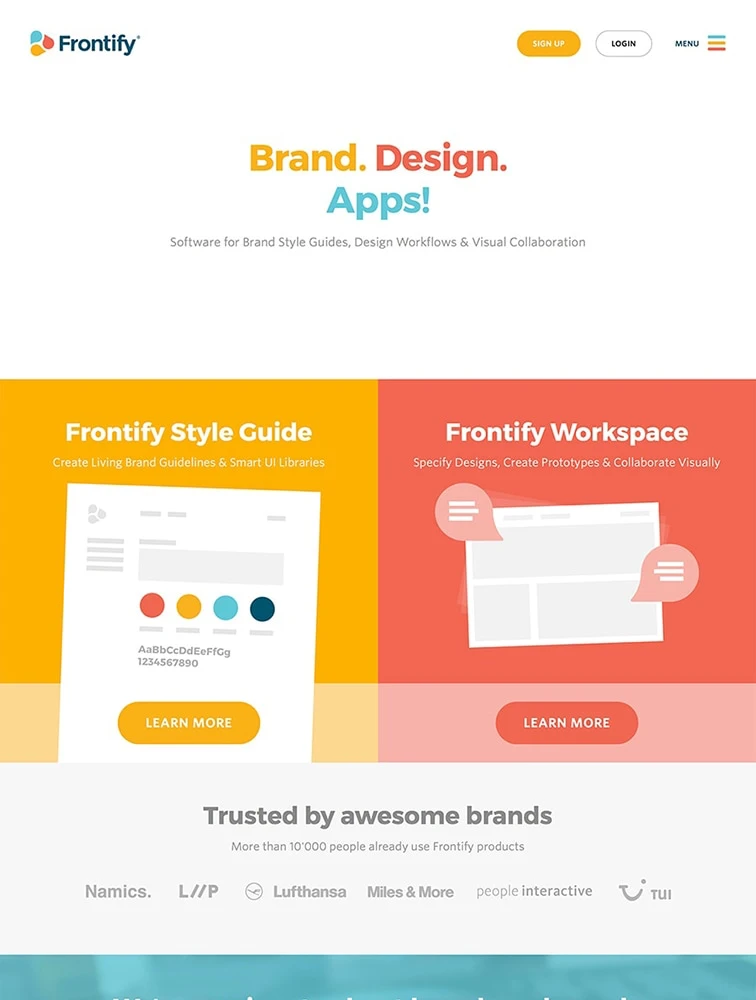 Frontify website design - Lapa Ninja