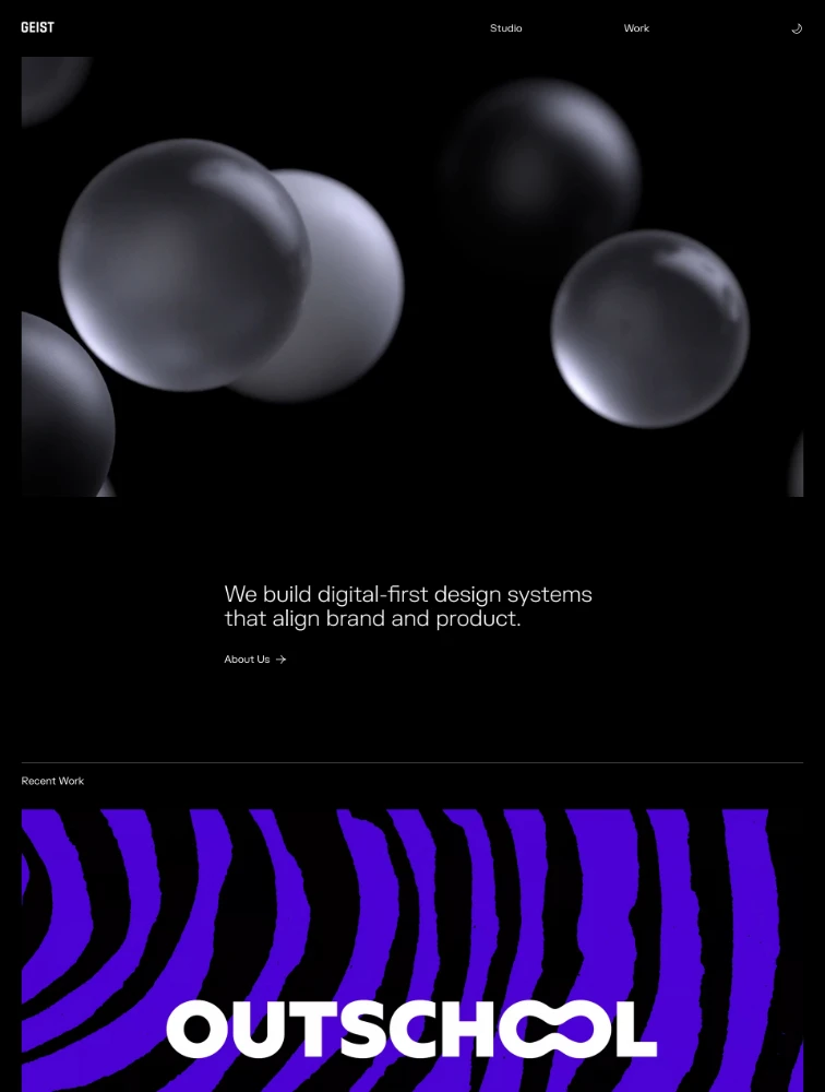 Geist website design - Lapa Ninja