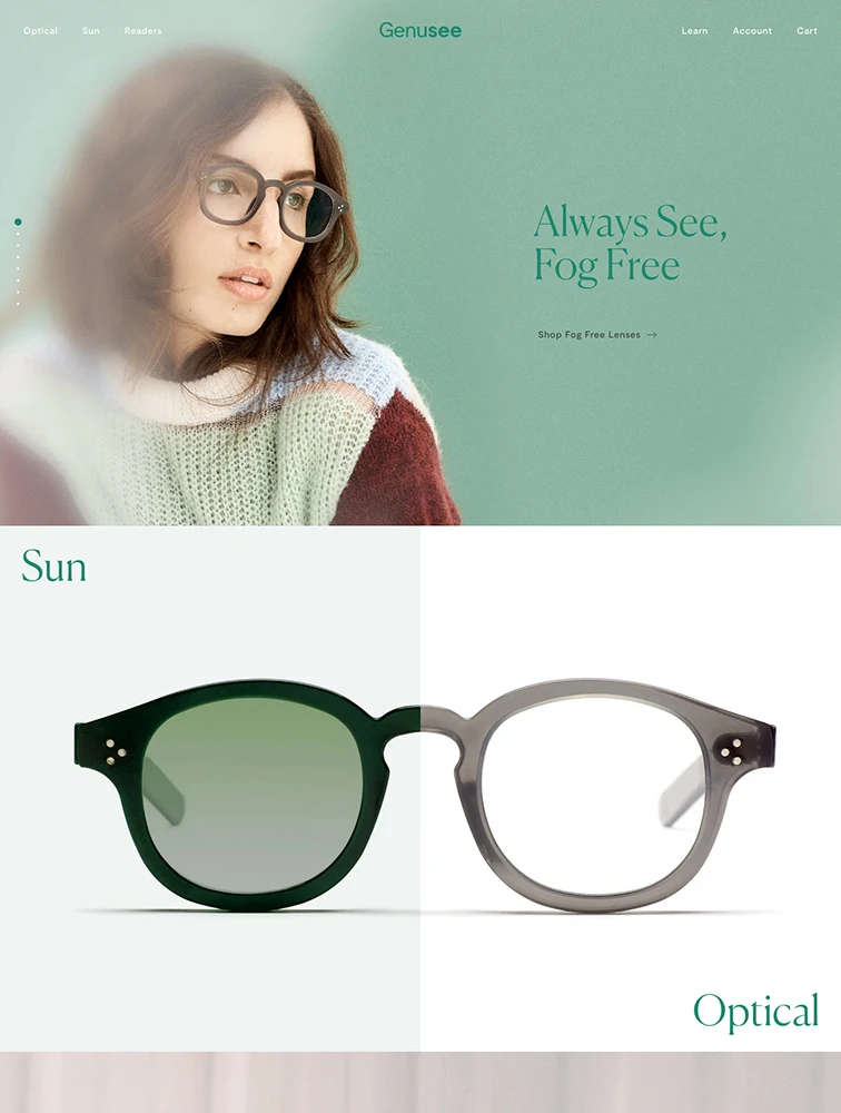 Genusee website design - Lapa Ninja