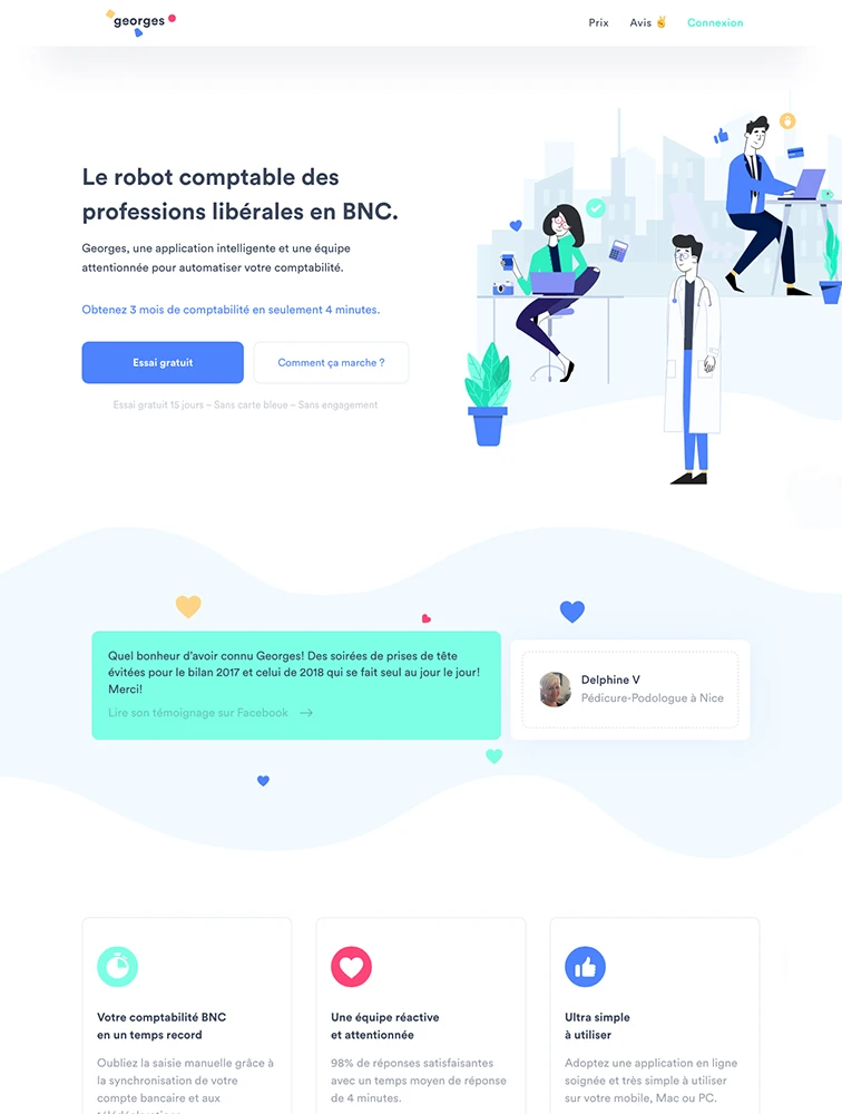 Georges website design - Lapa Ninja