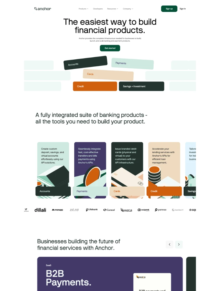 Anchor website design - Lapa Ninja