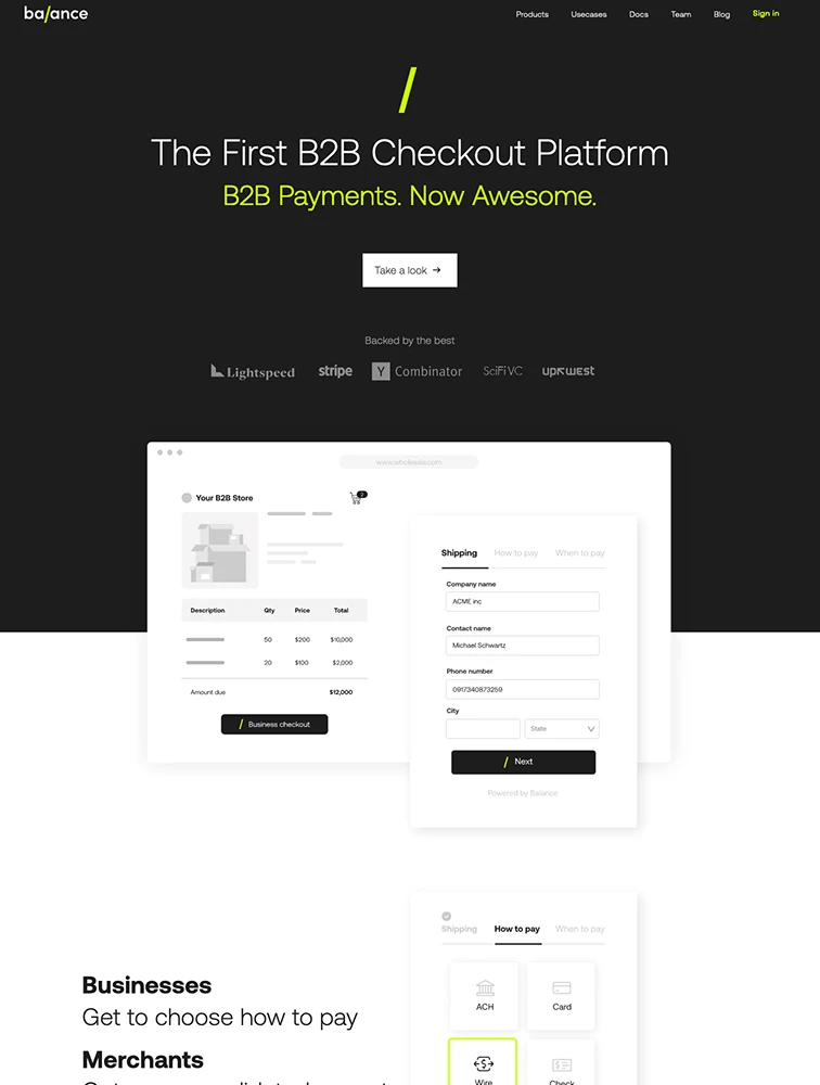 Balance website design - Lapa Ninja