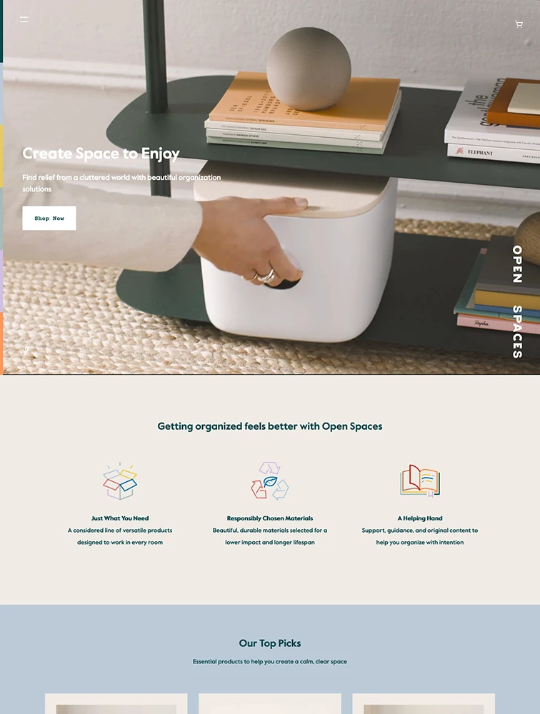Open Spaces website design - Lapa Ninja