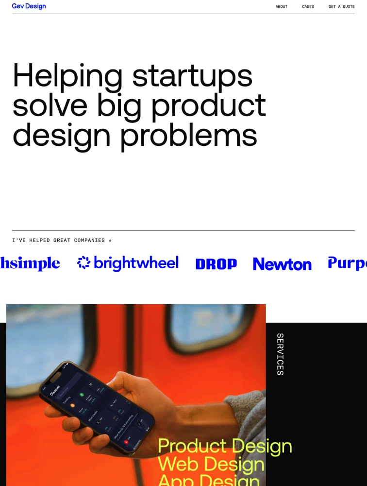 Trunk website design - Lapa Ninja