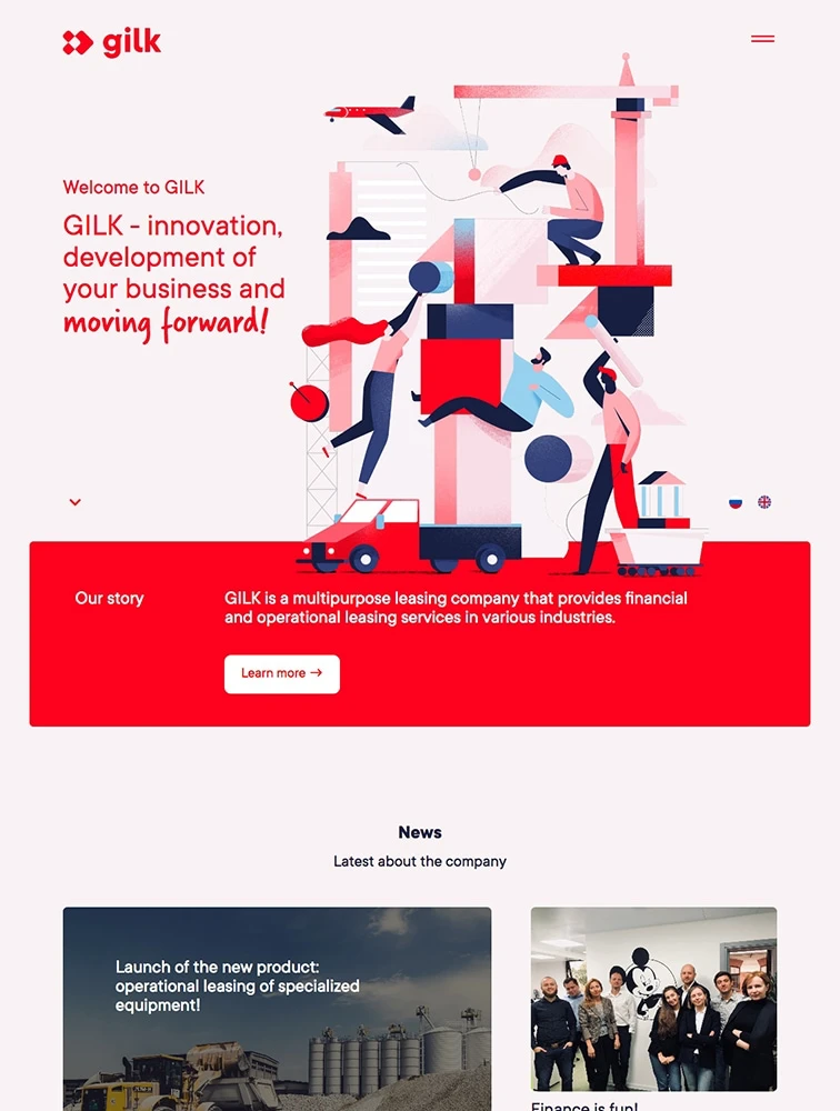 GILK website design - Lapa Ninja