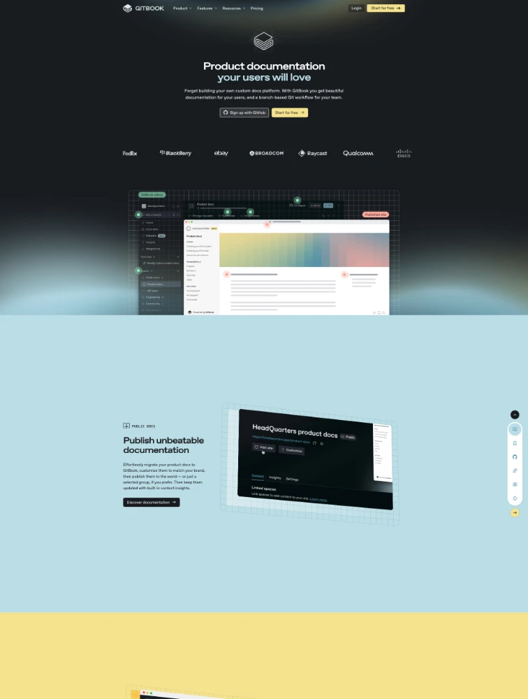 GitBook website design - Lapa Ninja