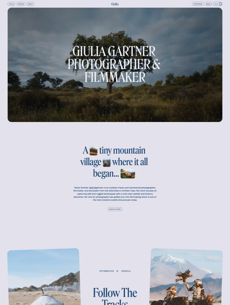 Giulia Gartner website design - Lapa Ninja