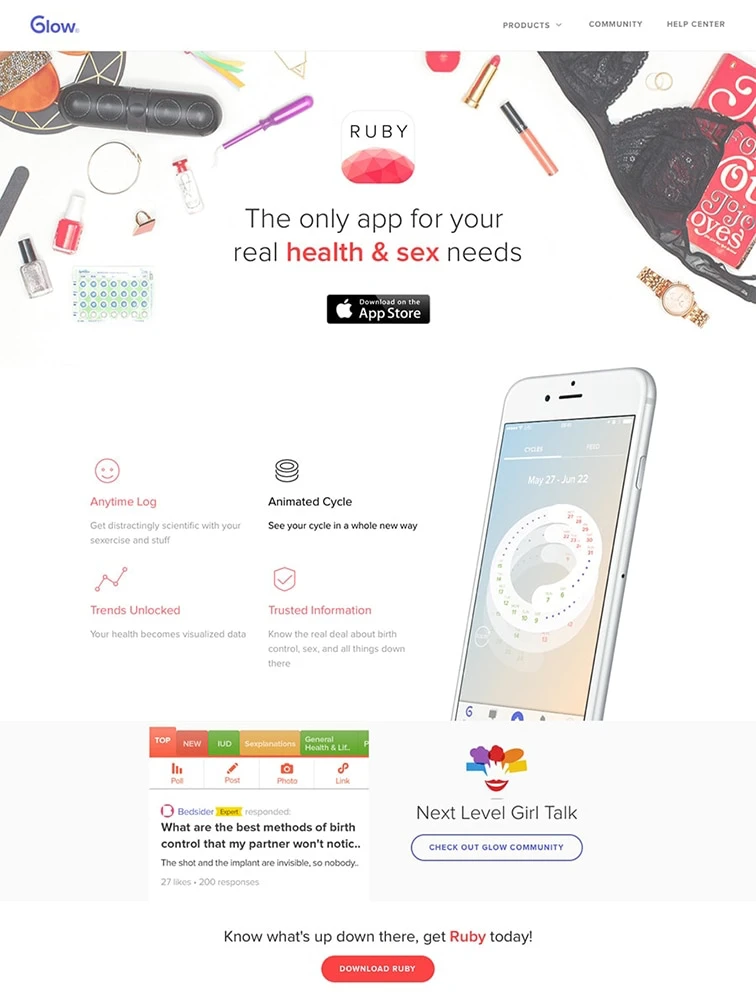 Glow website design - Lapa Ninja