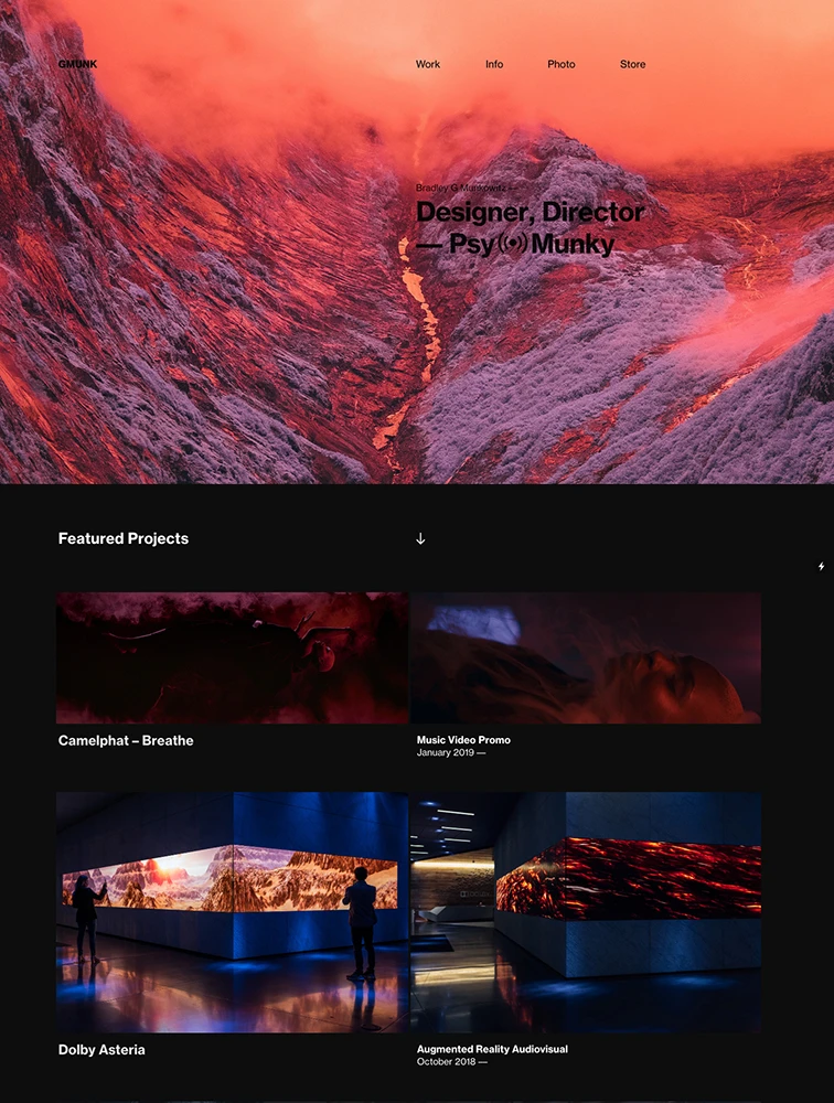 GMUNK website design - Lapa Ninja