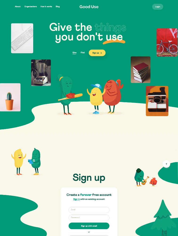 Good Use website design - Lapa Ninja