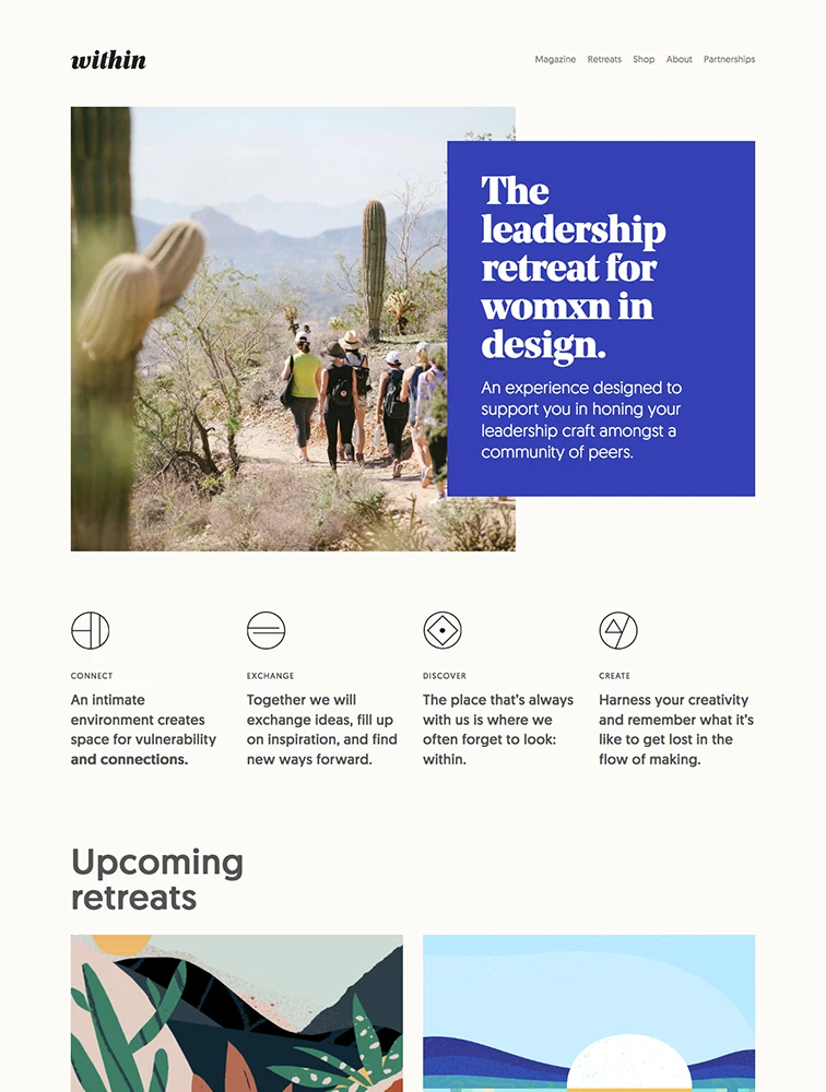 Within website design - Lapa Ninja