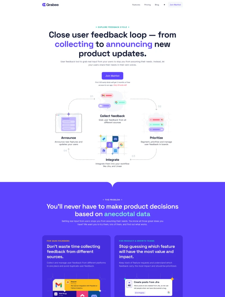 Grabee website design - Lapa Ninja