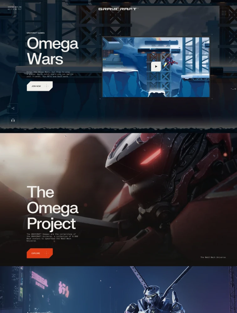 GRAYCRAFT website design - Lapa Ninja