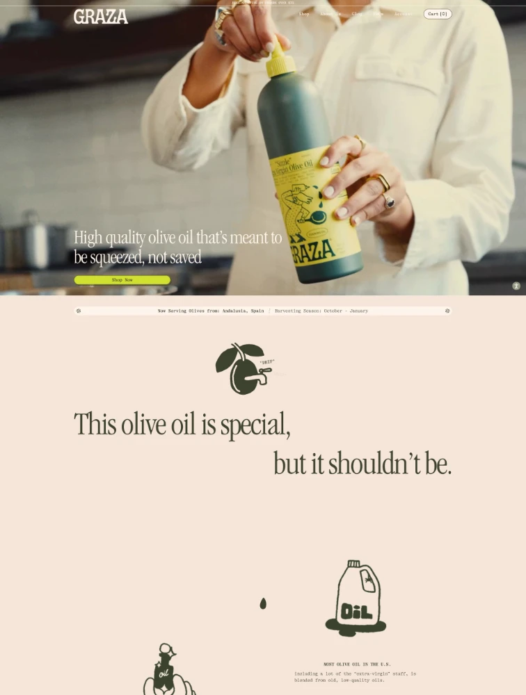 Graza website design - Lapa Ninja