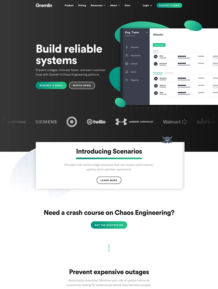 Gremlin website design - Lapa Ninja