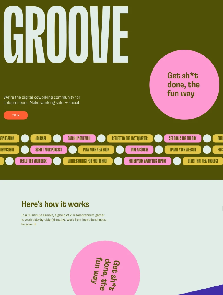 Groove website design - Lapa Ninja