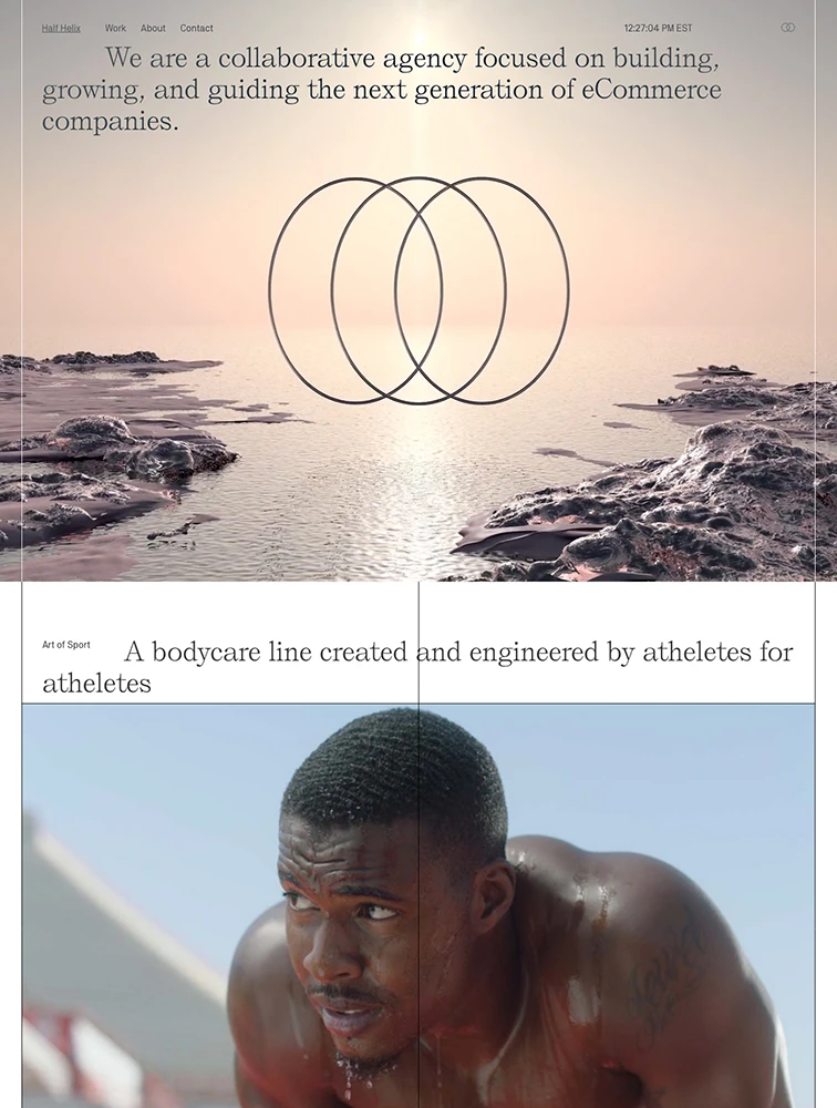 Half Helix website design - Lapa Ninja